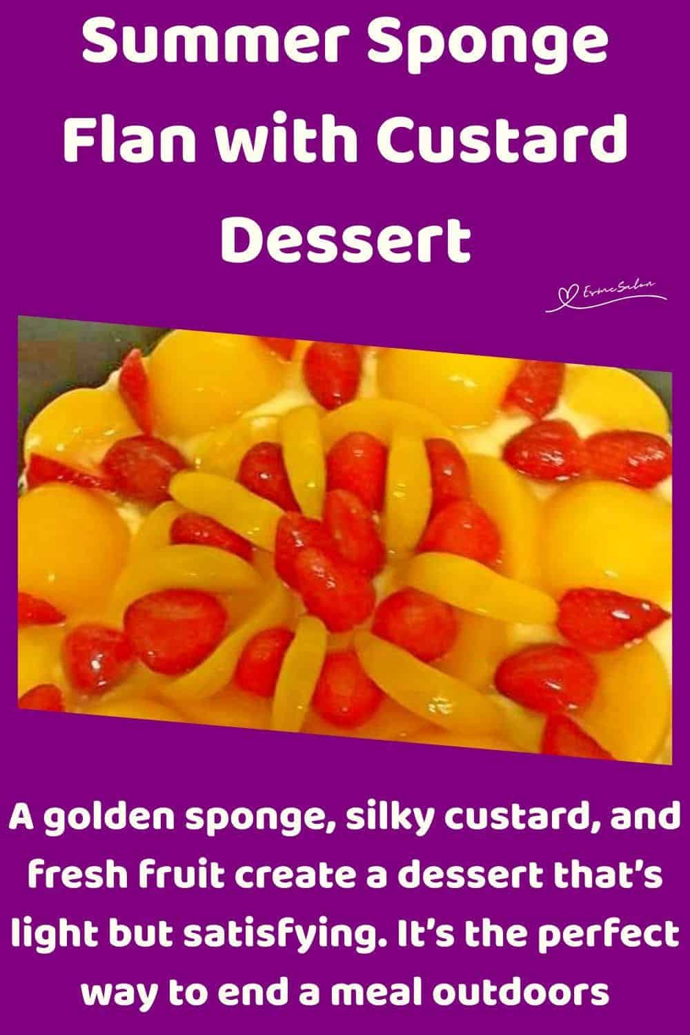 Sponge Flan with Custard