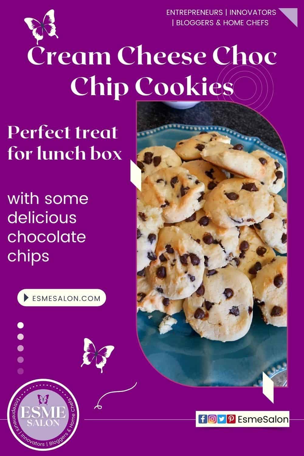 Cream Cheese Choc Chip Cookies Esme Salon Cream Cheese Choc Chip Cookies Esme Salon