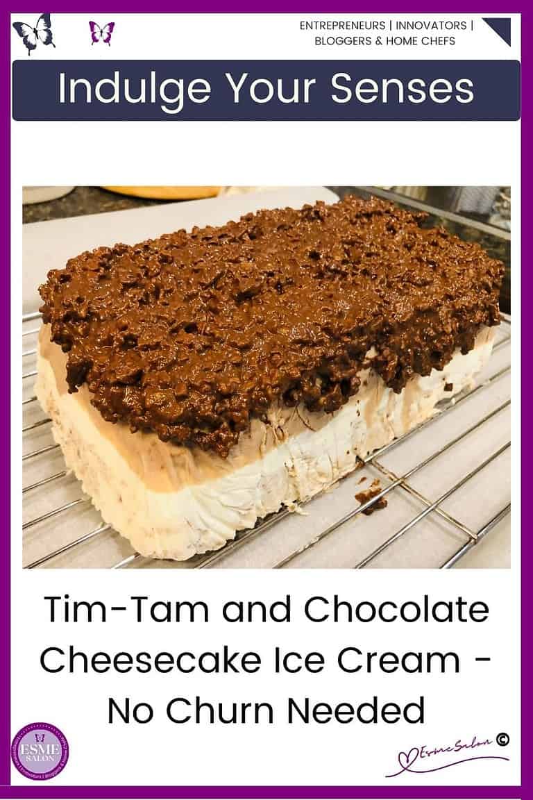 Tim-Tam and Chocolate Cheesecake Ice Cream